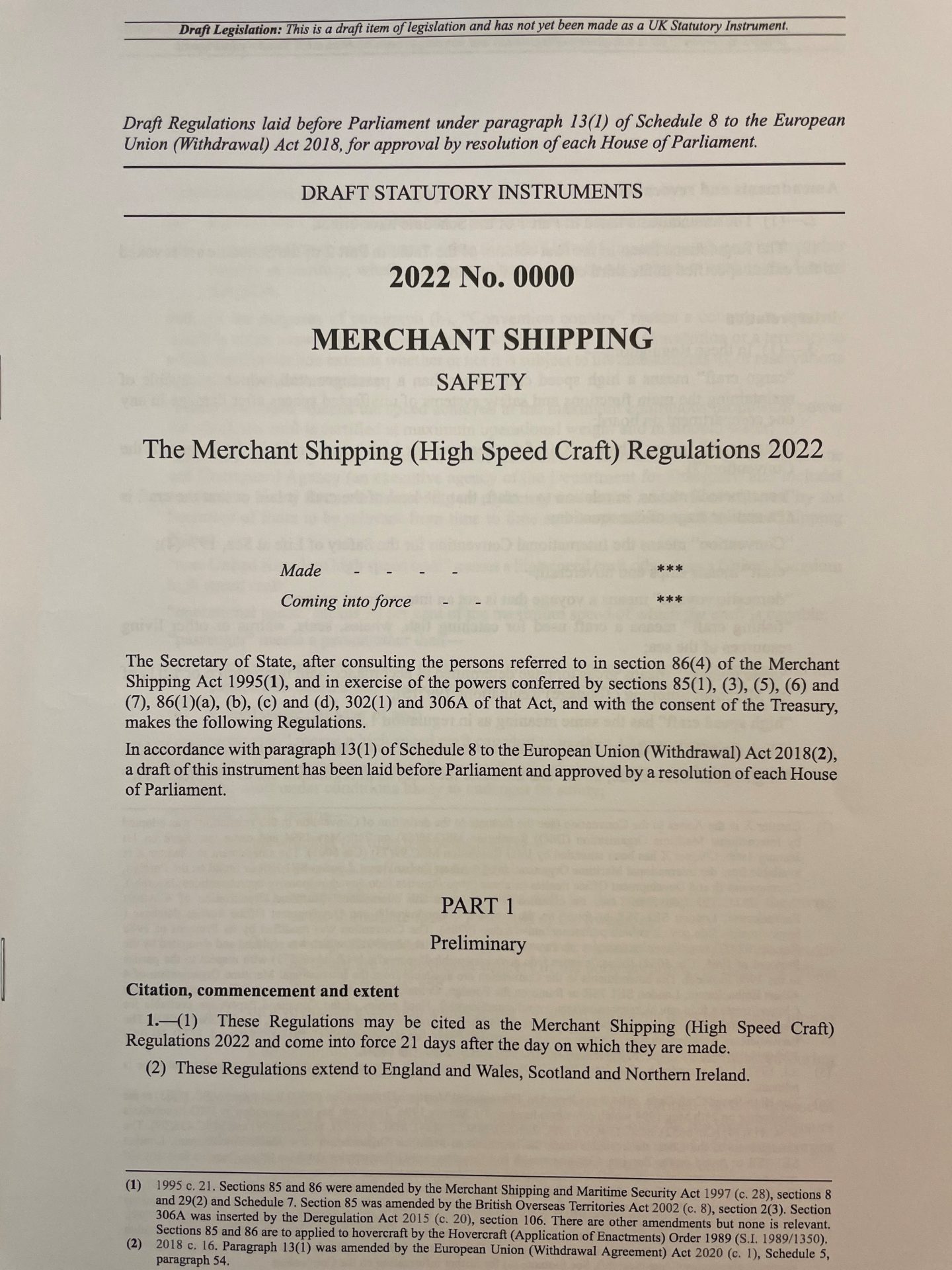 Delegated Legislation, Merchant Shipping Regulations - Valerie Vaz MP